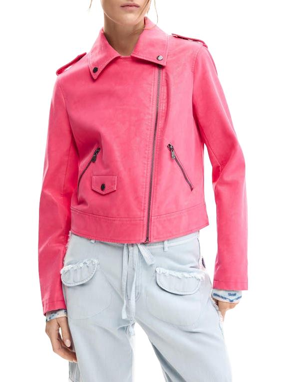 DESIGUAL Faux Leather Moto Jacket
